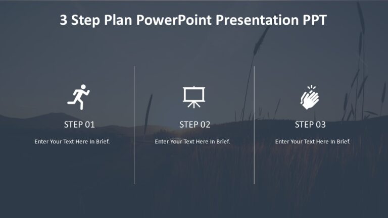 3 Step Plan PowerPoint Presentation PPT : 100% Editable PPTx