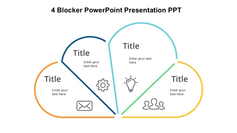 4 Blocker PowerPoint Presentation PPT : 100% Editable PPTx