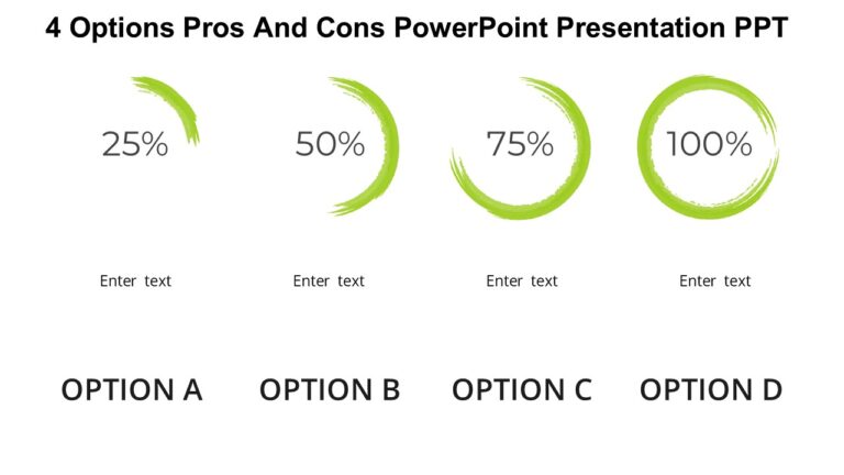 4 Options Pros And Cons PowerPoint Presentation PPT : 100% Editable PPTx