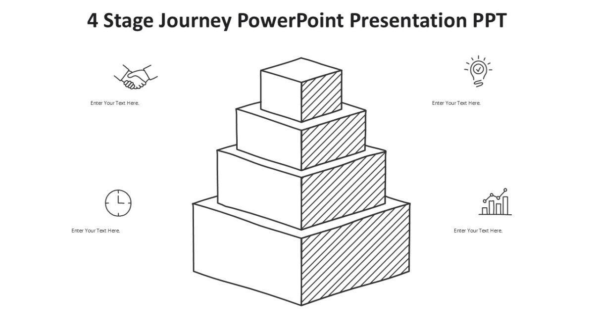 4 Stage Journey PowerPoint Presentation PPT : 100% Editable PPTx