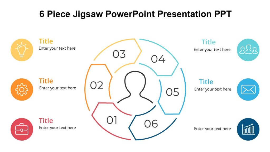 6 Piece Jigsaw PowerPoint Presentation PPT - PPTUniverse