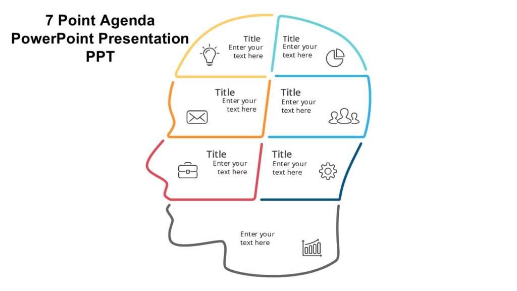 7 Point Agenda PowerPoint Presentation PPT : 100% Editable PPTx