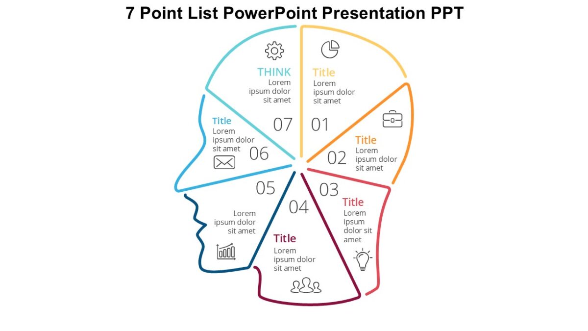 7 Point List PowerPoint Presentation PPT : 100% Editable PPTx
