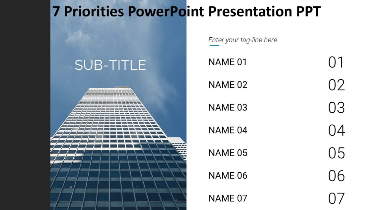 7 Priorities PowerPoint Presentation PPT - PPTUniverse