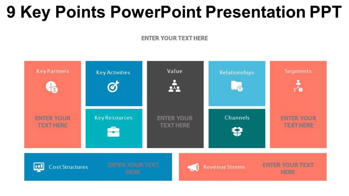 9 Key Points PowerPoint Presentation PPT : 100% Editable PPTx