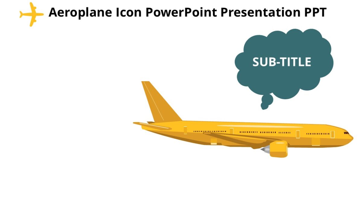 Aeroplane Icon PowerPoint Presentation PPT : 100% Editable PPTx