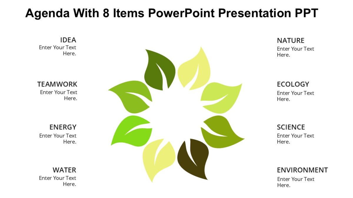 Agenda With 8 Items PowerPoint Presentation PPT - PPTUniverse