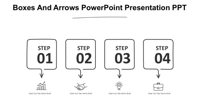 Boxes And Arrows PowerPoint Presentation PPT : 100% Editable PPTx