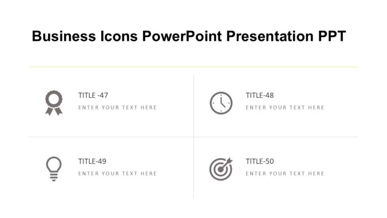 Business Icons PowerPoint Presentation PPT : 100% Editable PPTx