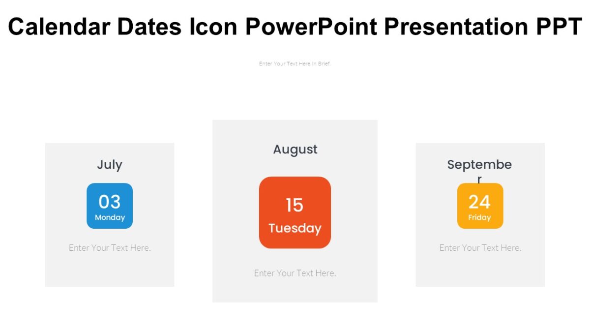 Calendar Dates Icon PowerPoint Presentation PPT : 100% Editable PPTx