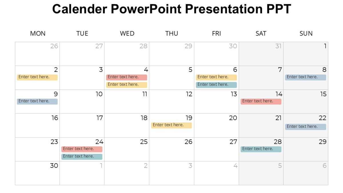 Calender PowerPoint Presentation PPT - PPTUniverse