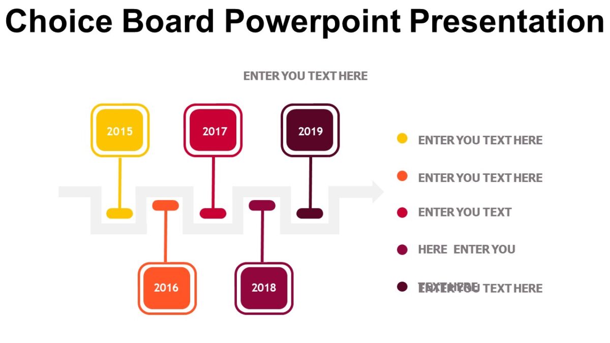 Choice Board Powerpoint Presentation : 100% Editable PPTx