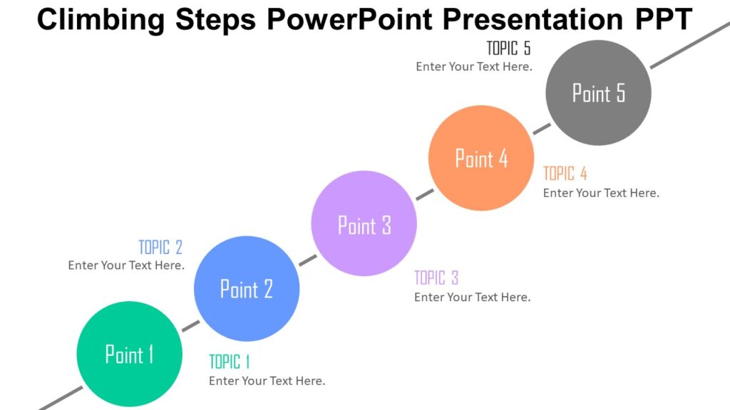 Climbing Steps PowerPoint Presentation PPT : 100% Editable PPTx