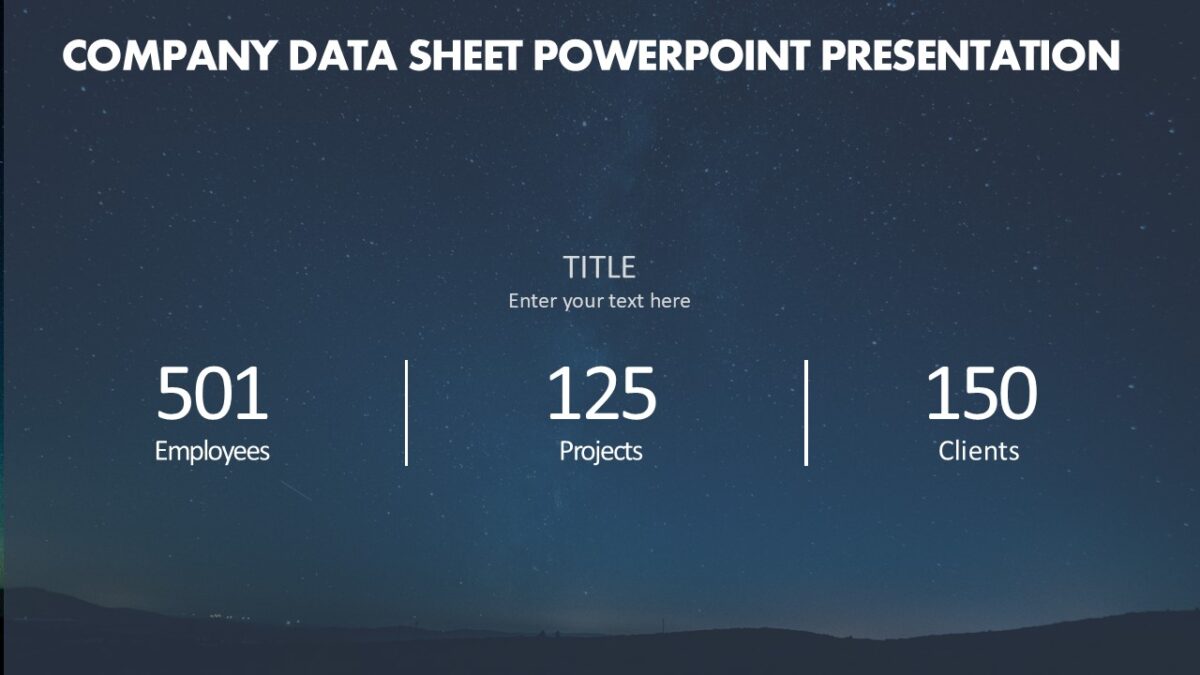 Company Data Sheet PowerPoint Presentation PPT - PPTUniverse