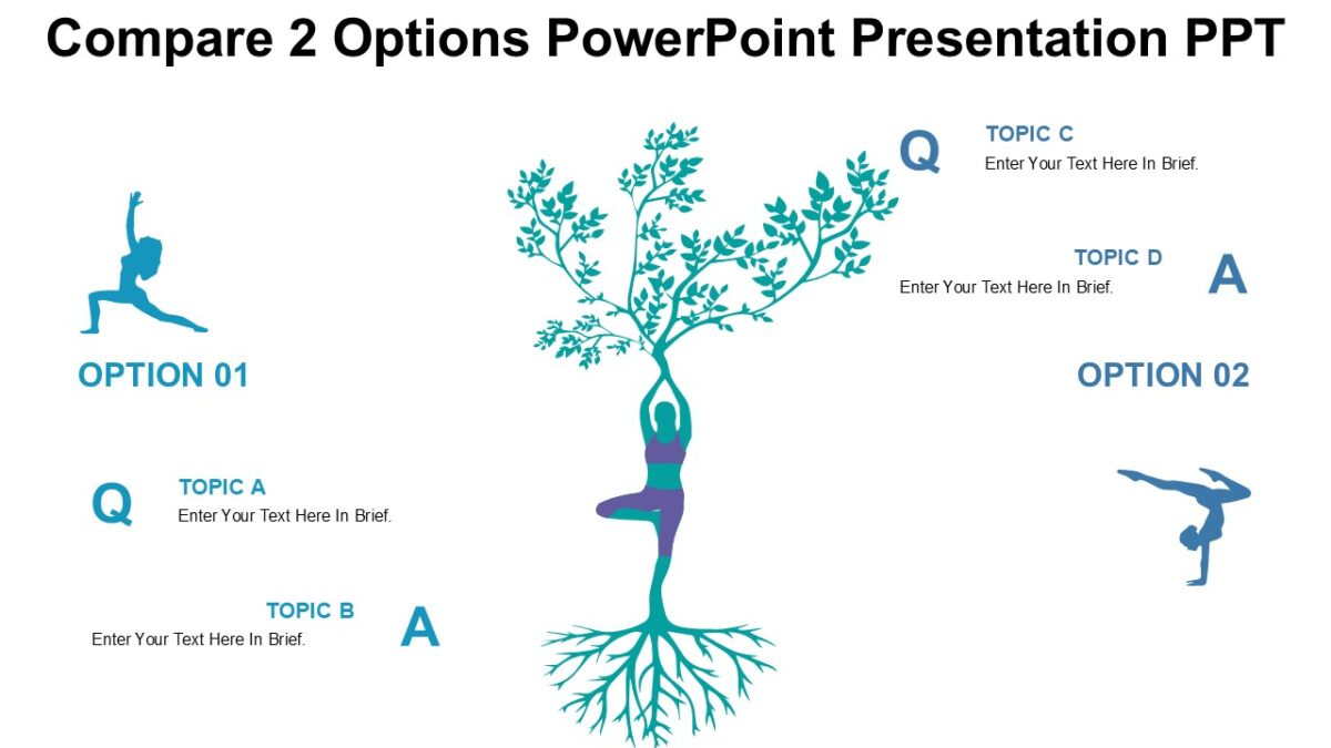 Compare 2 Options PowerPoint Presentation PPT : 100% Editable PPTx