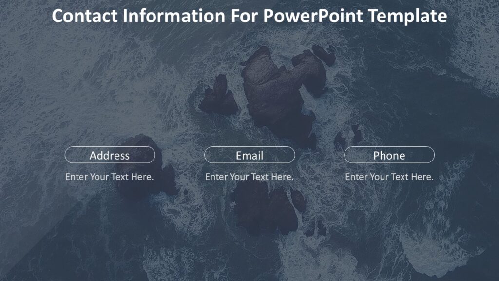 Contact Information For PowerPoint Template : 100% Editable PPTx