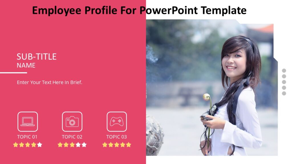 Employee Profile For PowerPoint Template : 100% Editable PPTx