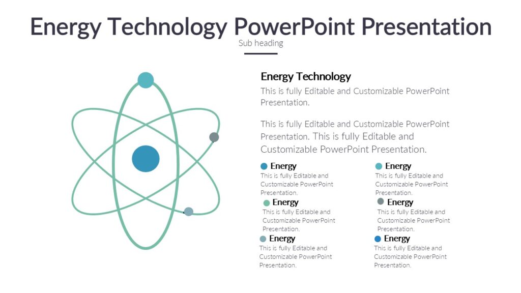 Energy Technology PowerPoint Presentation : 100% Editable PPTx
