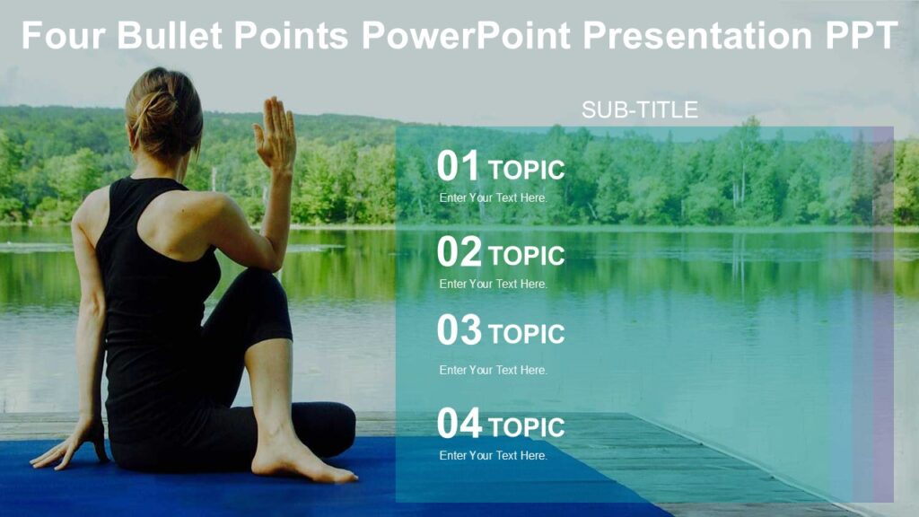Four Bullet Points PowerPoint Presentation PPT : 100% Editable PPTx