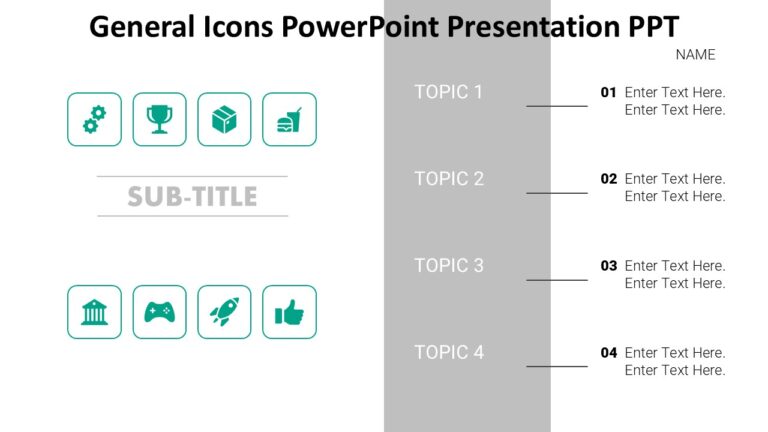 General Icons PowerPoint Presentation PPT : 100% Editable PPTx