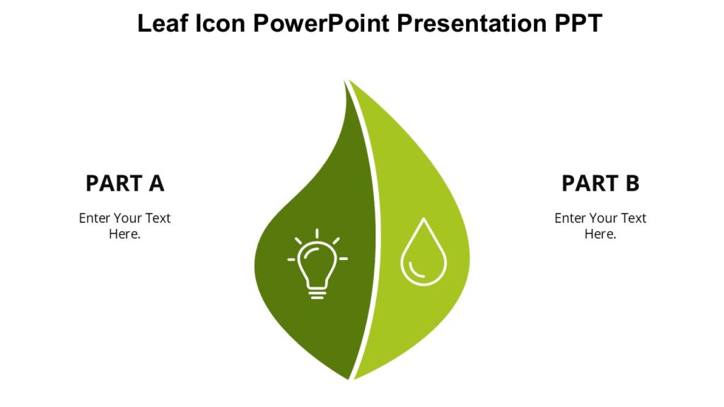 Leaf Icon PowerPoint Presentation PPT : 100% Editable PPTx