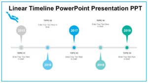 Linear Timeline PowerPoint Presentation PPT : 100% Editable PPTx