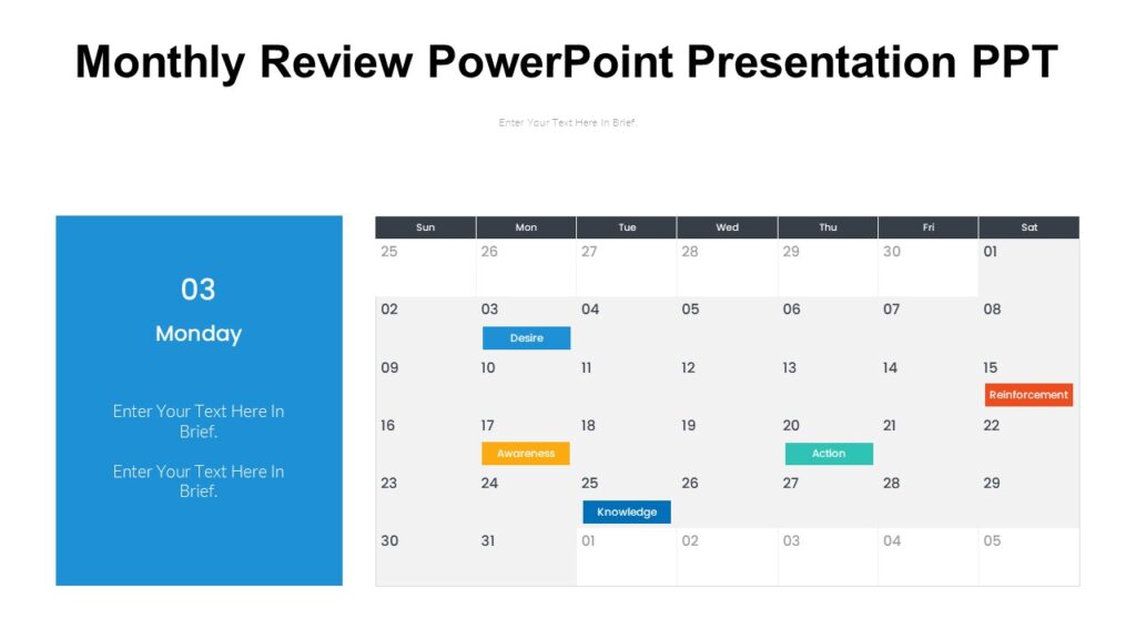 Monthly Review PowerPoint Presentation PPT - PPTUniverse