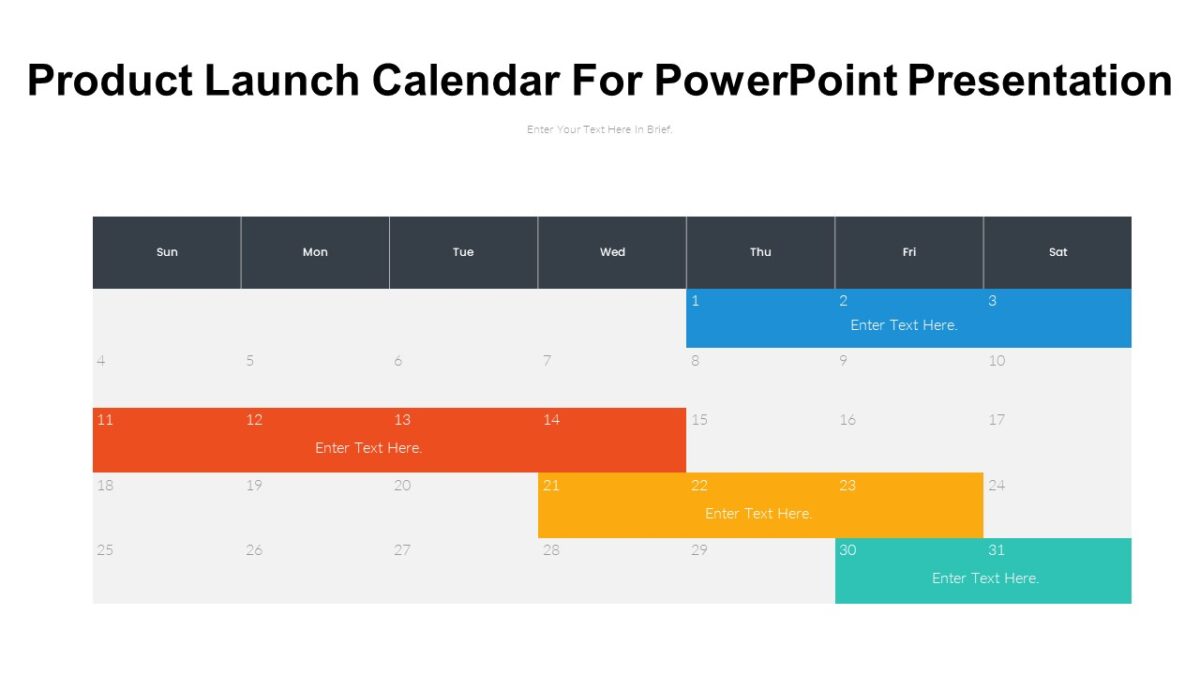 Product Launch Calendar For PowerPoint Presentation - PPTUniverse