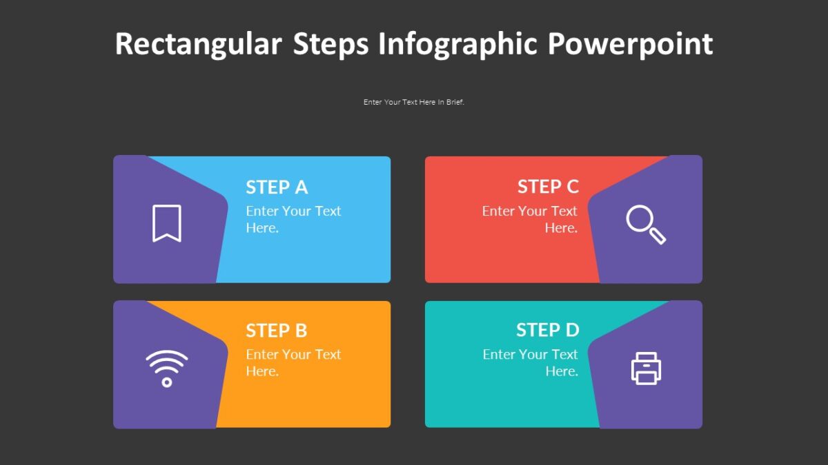 Rectangular Steps Infographic Powerpoint - PPTUniverse