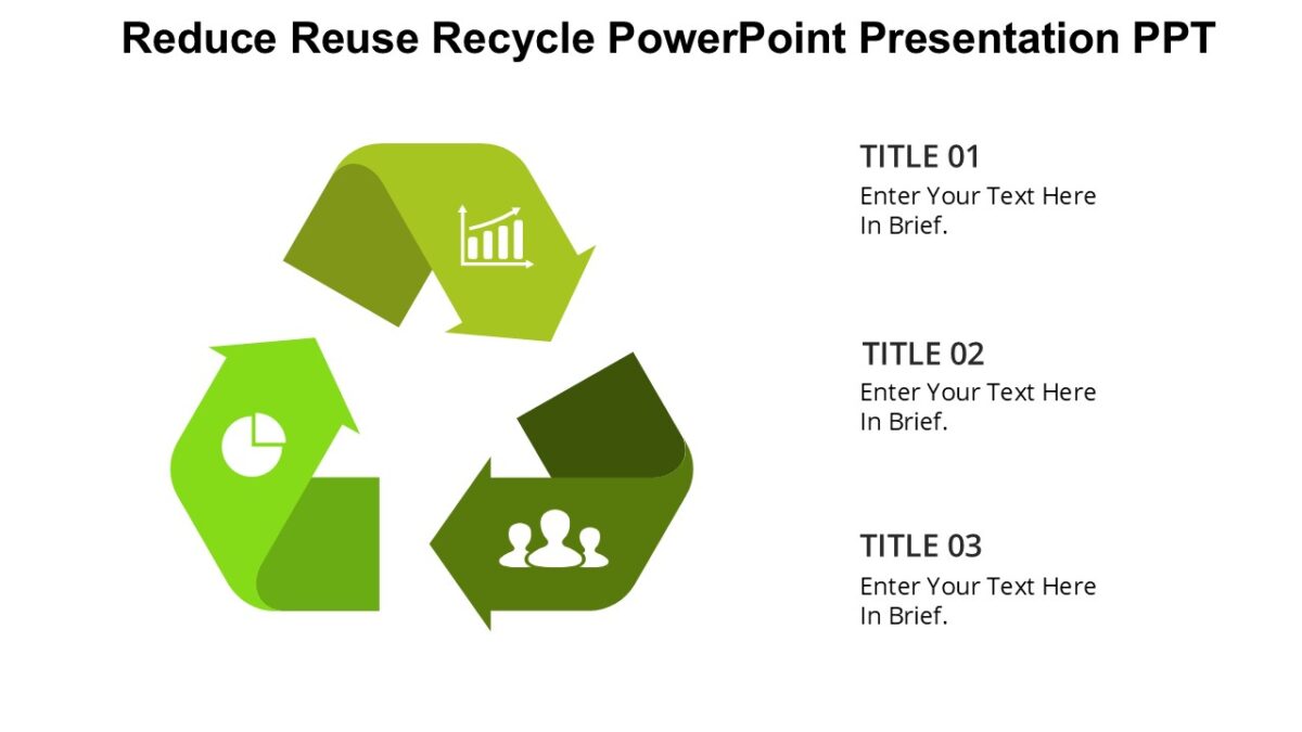Reduce Reuse Recycle PowerPoint Presentation PPT : 100% Editable PPTx