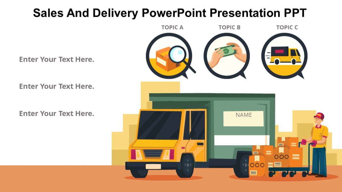 Sales And Delivery PowerPoint Presentation PPT : 100% Editable PPTx