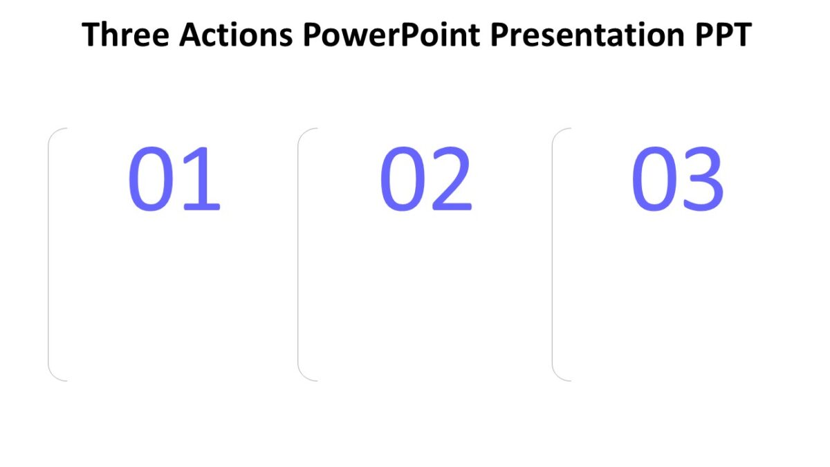 Three Actions PowerPoint Presentation PPT - PPTUniverse
