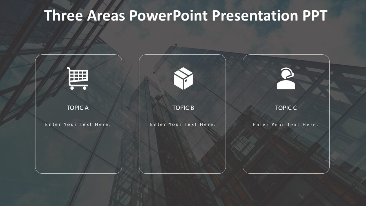 Three Areas PowerPoint Presentation PPT : 100% Editable PPTx