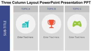 Three Column Layout PowerPoint Presentation PPT : 100% Editable PPTx