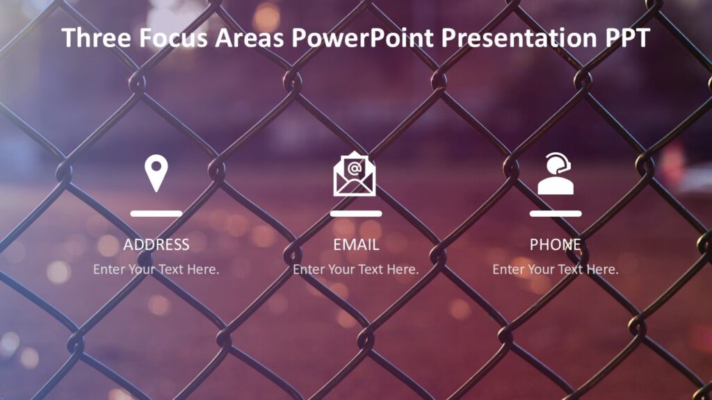 Three Focus Areas PowerPoint Presentation PPT - PPTUniverse