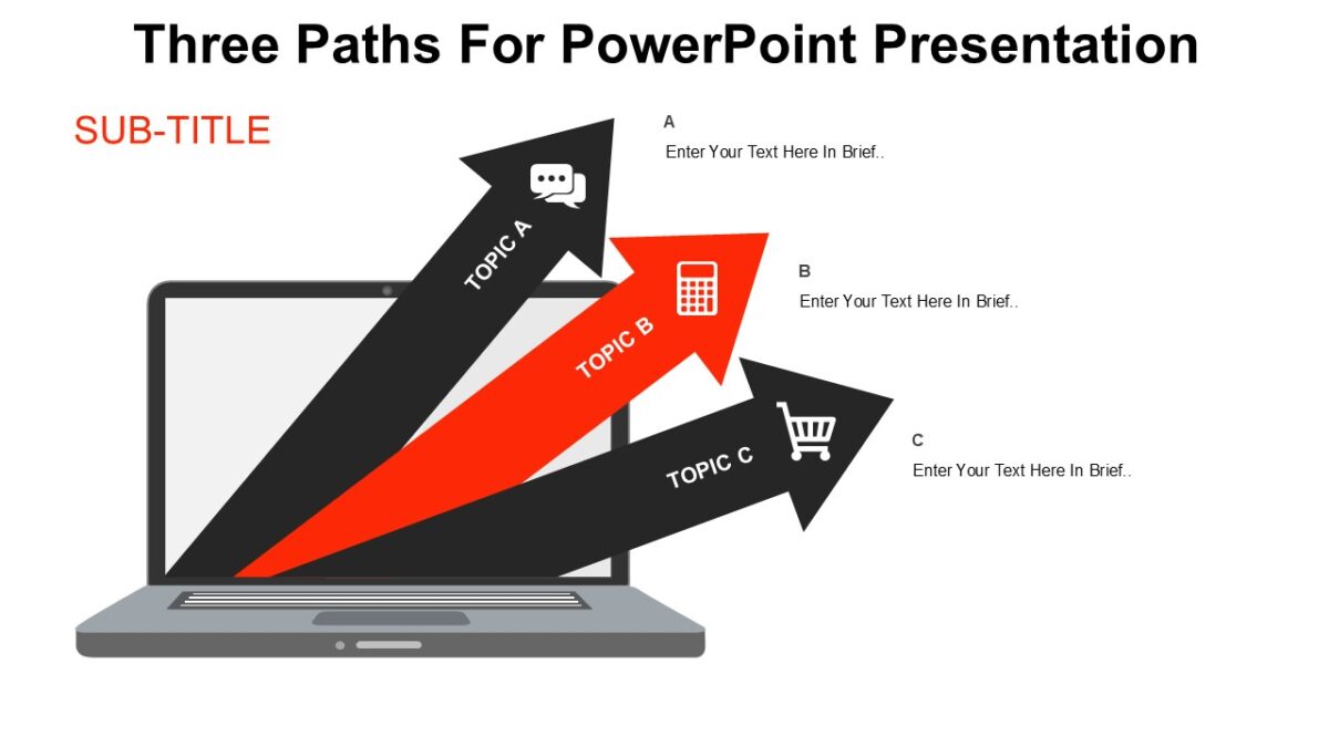Three Paths For PowerPoint Presentation - PPTUniverse