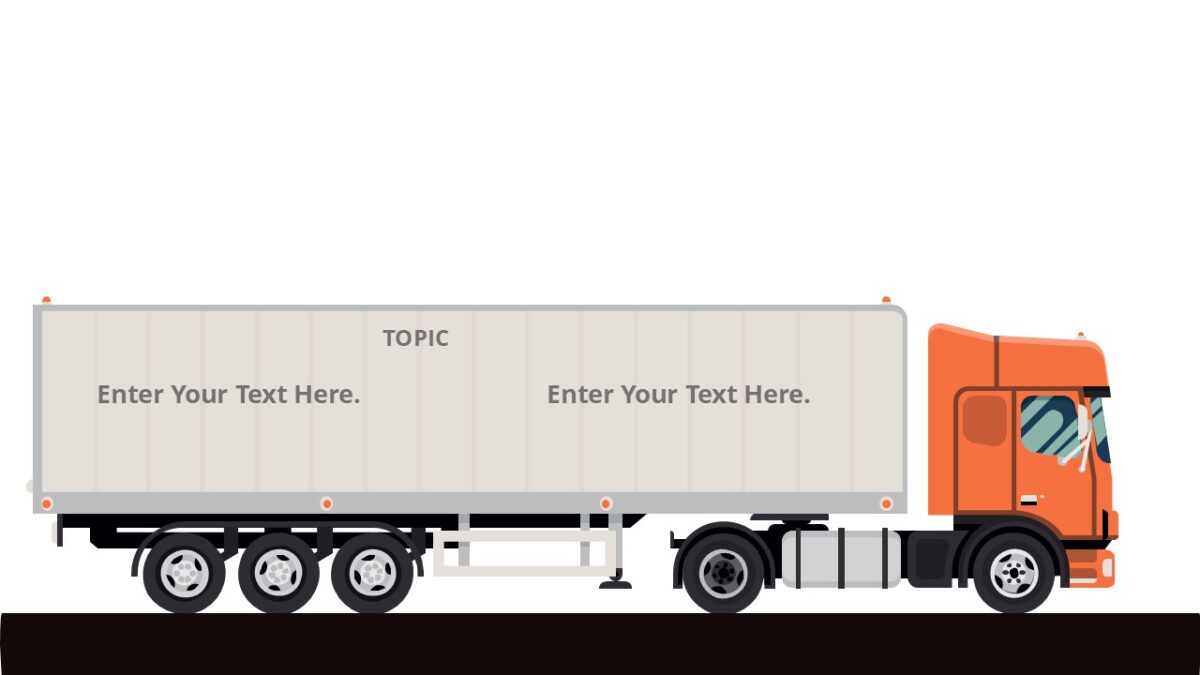 Truck PowerPoint Template And Presentation : 100% Editable PPTx