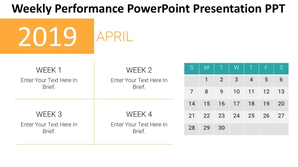 Weekly Performance PowerPoint Presentation PPT - PPTUniverse
