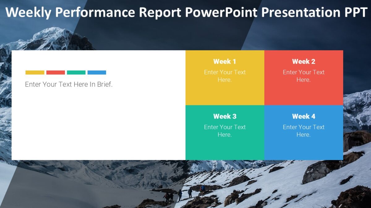 Weekly Performance Report PowerPoint Presentation PPT : 100% Editable PPTx