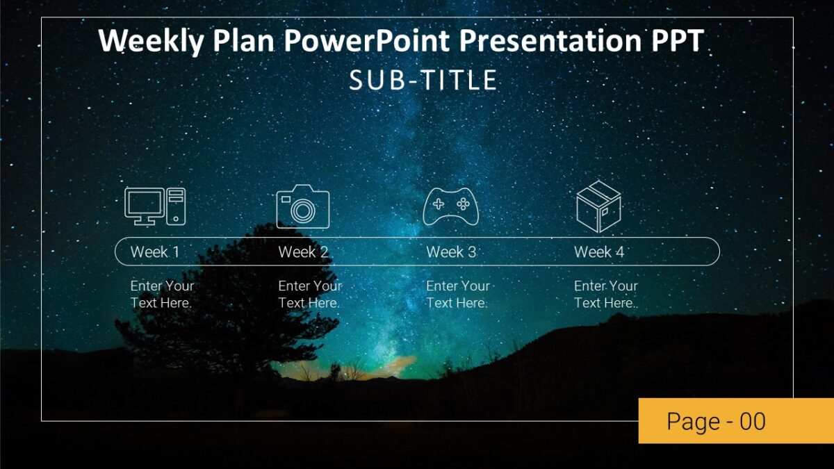 Weekly Plan PowerPoint Presentation PPT : 100% Editable PPTx