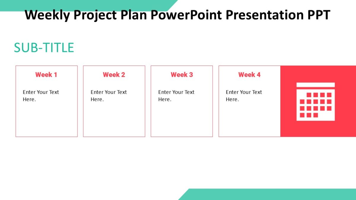 Weekly Project Plan PowerPoint Presentation PPT - PPTUniverse