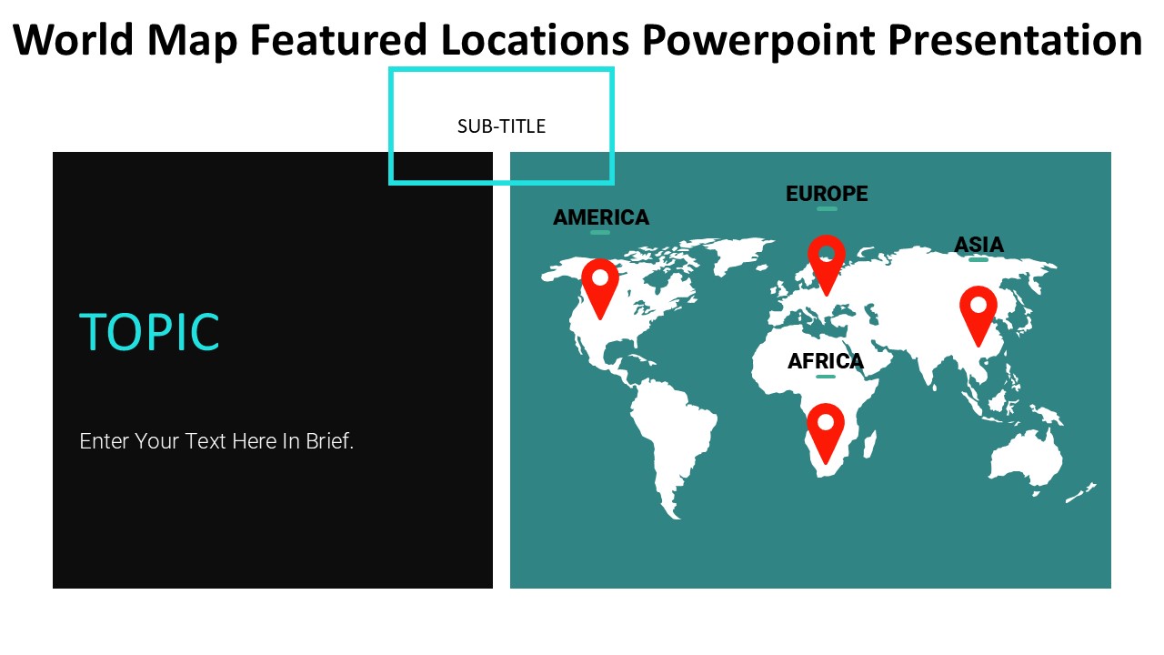 World Map Featured Locations Powerpoint Presentation - PPTUniverse