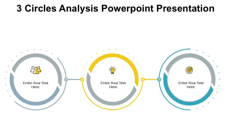 3 Circles Analysis Powerpoint Presentation : 100% Editable PPTx