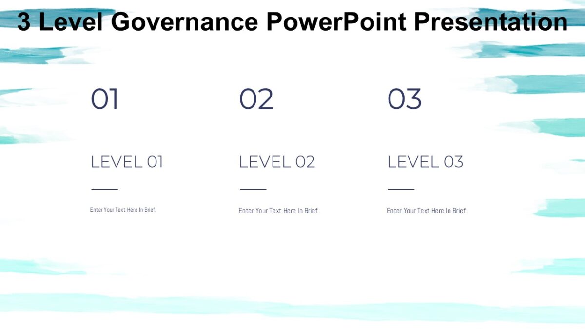 3 Level Governance PowerPoint Presentation : 100% Editable PPTx