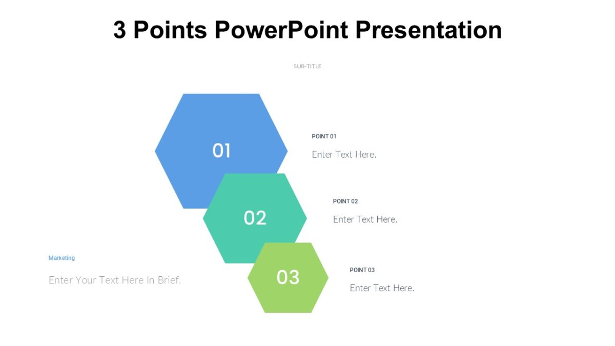 3 Points PowerPoint Presentation : 100% Editable PPTx