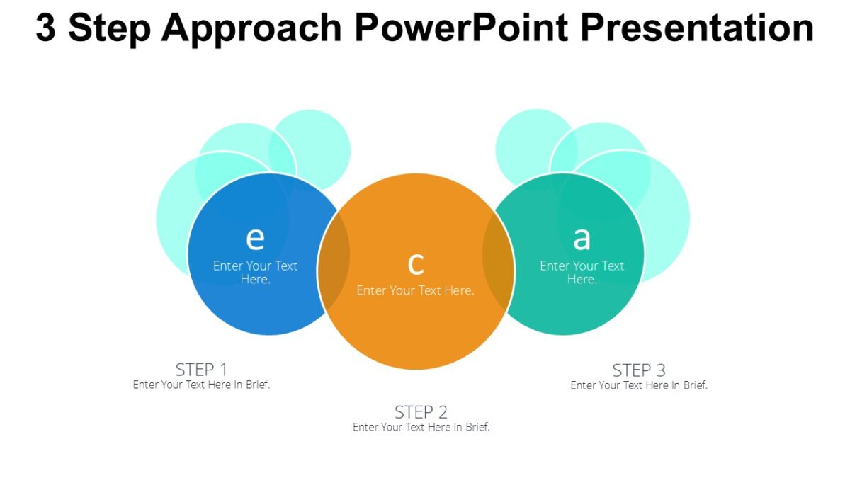 3 Step Approach PowerPoint Presentation : 100% Editable PPTx