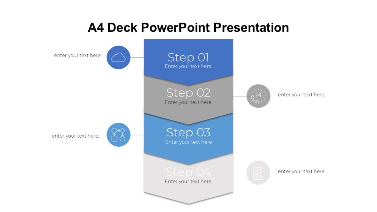 A4 Deck PowerPoint Presentation : 100% Editable PPTx