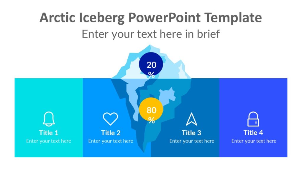 Arctic Iceberg PowerPoint Template : 100% Editable PPTx
