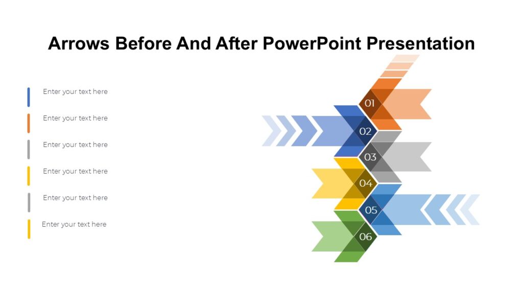Arrows Before And After PowerPoint Presentation : 100% Editable PPTx