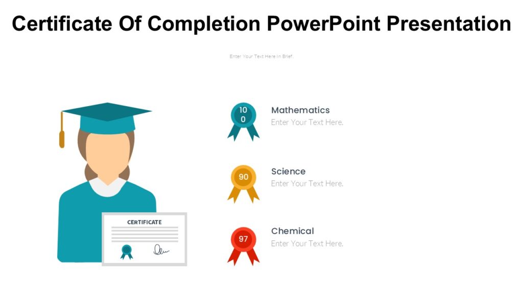 Certificate Of Completion PowerPoint Presentation : 100% Editable PPTx
